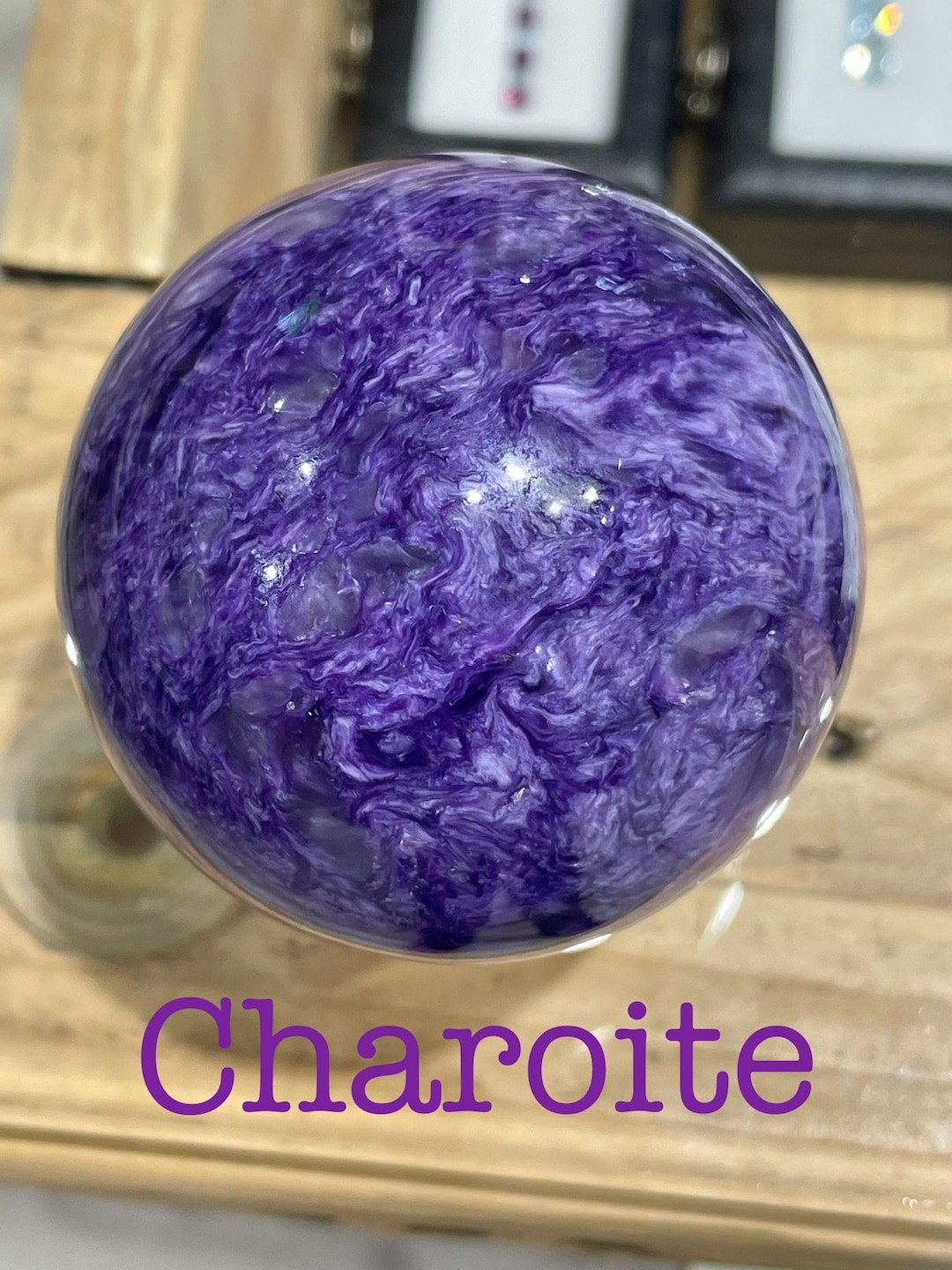RARE Spectacular Natural Charoite Sphere. High Quality Charoite. - Etsy