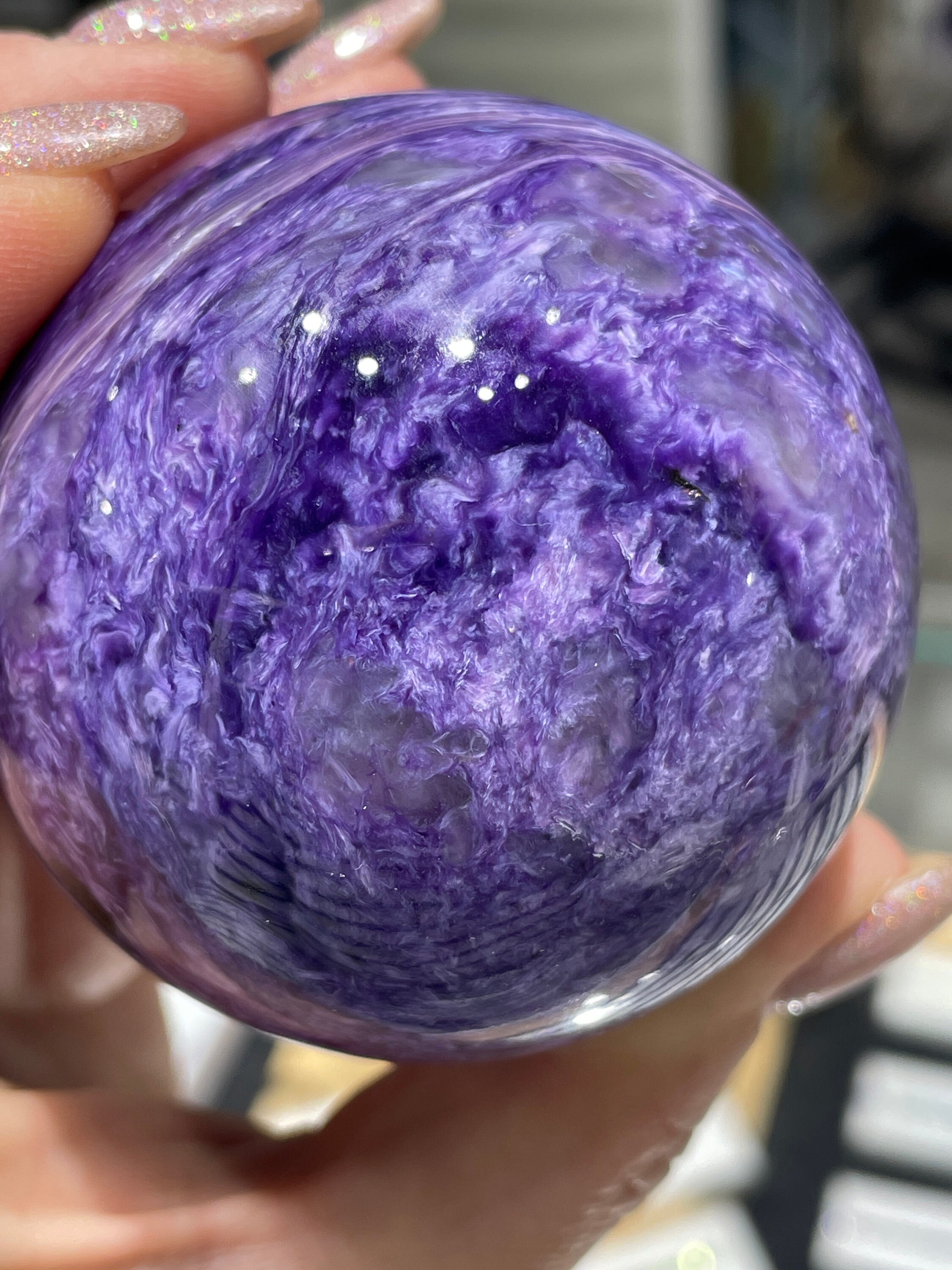RARE Spectacular Natural Charoite Sphere. High Quality Charoite. - Etsy
