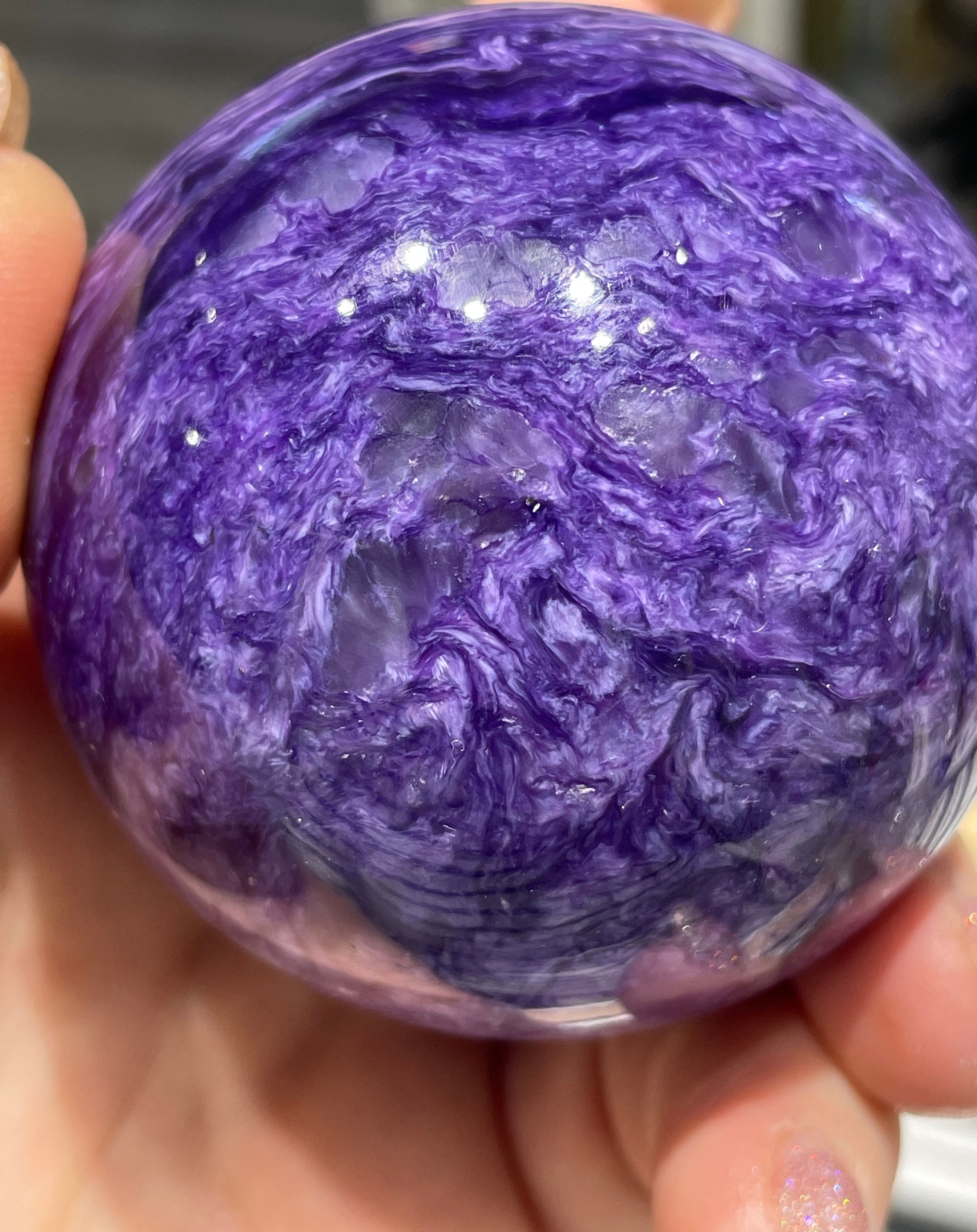 RARE Spectacular Natural Charoite Sphere. High Quality Charoite. - Etsy