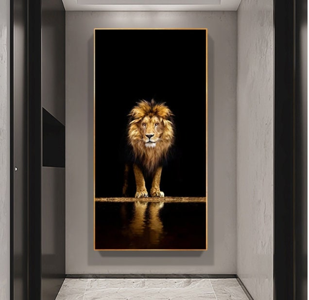 Welcome the Lion Canvas - Etsy