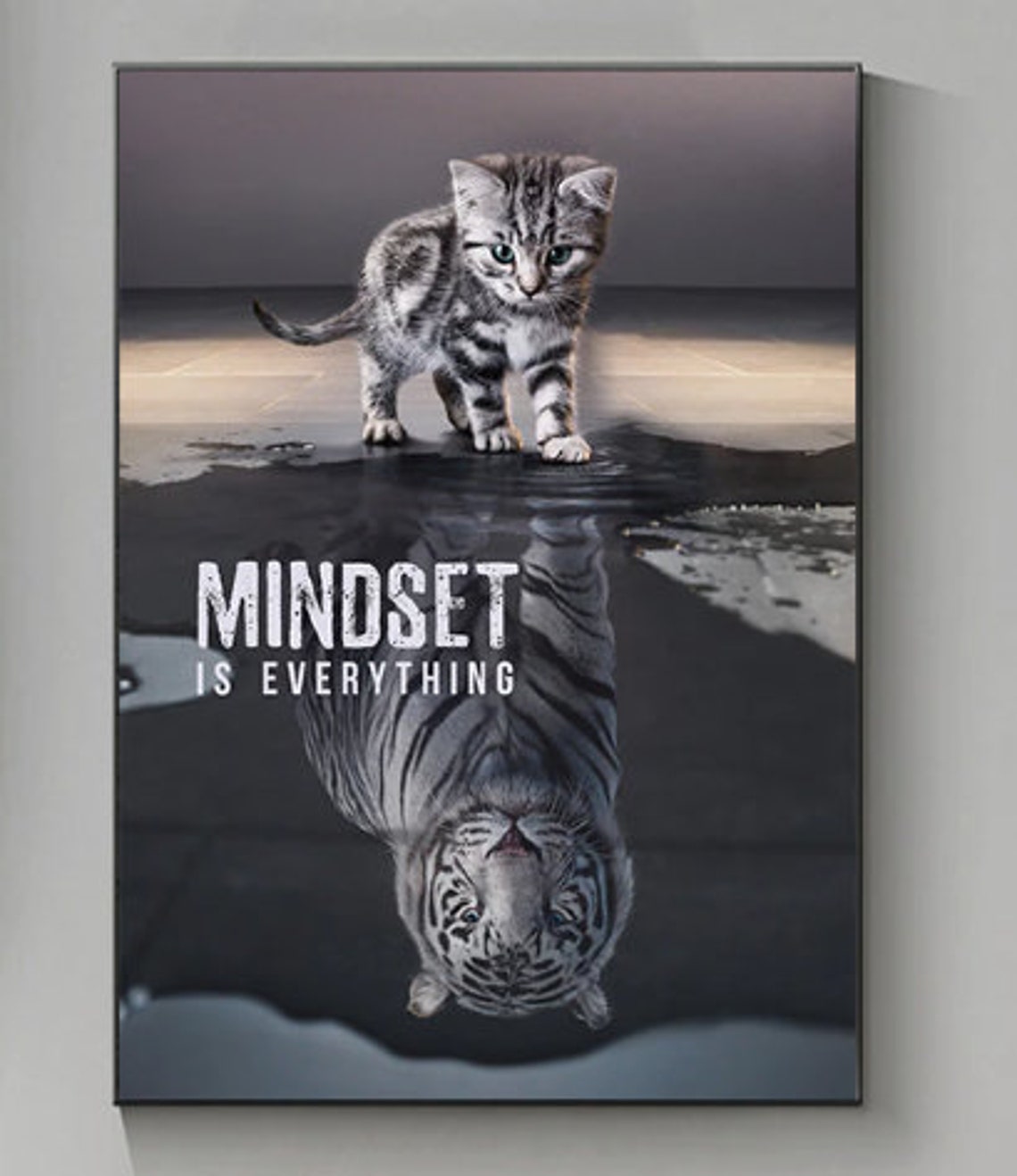 Kitten Reflection /tiger Mindset Wall Art - Etsy