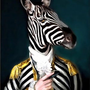 General Zebra Abstract Wall Art - Etsy