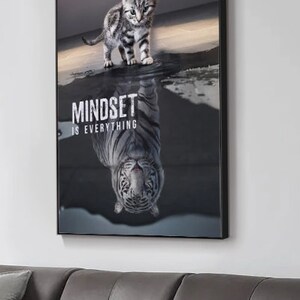 Kitten Reflection /tiger Mindset Wall Art - Etsy