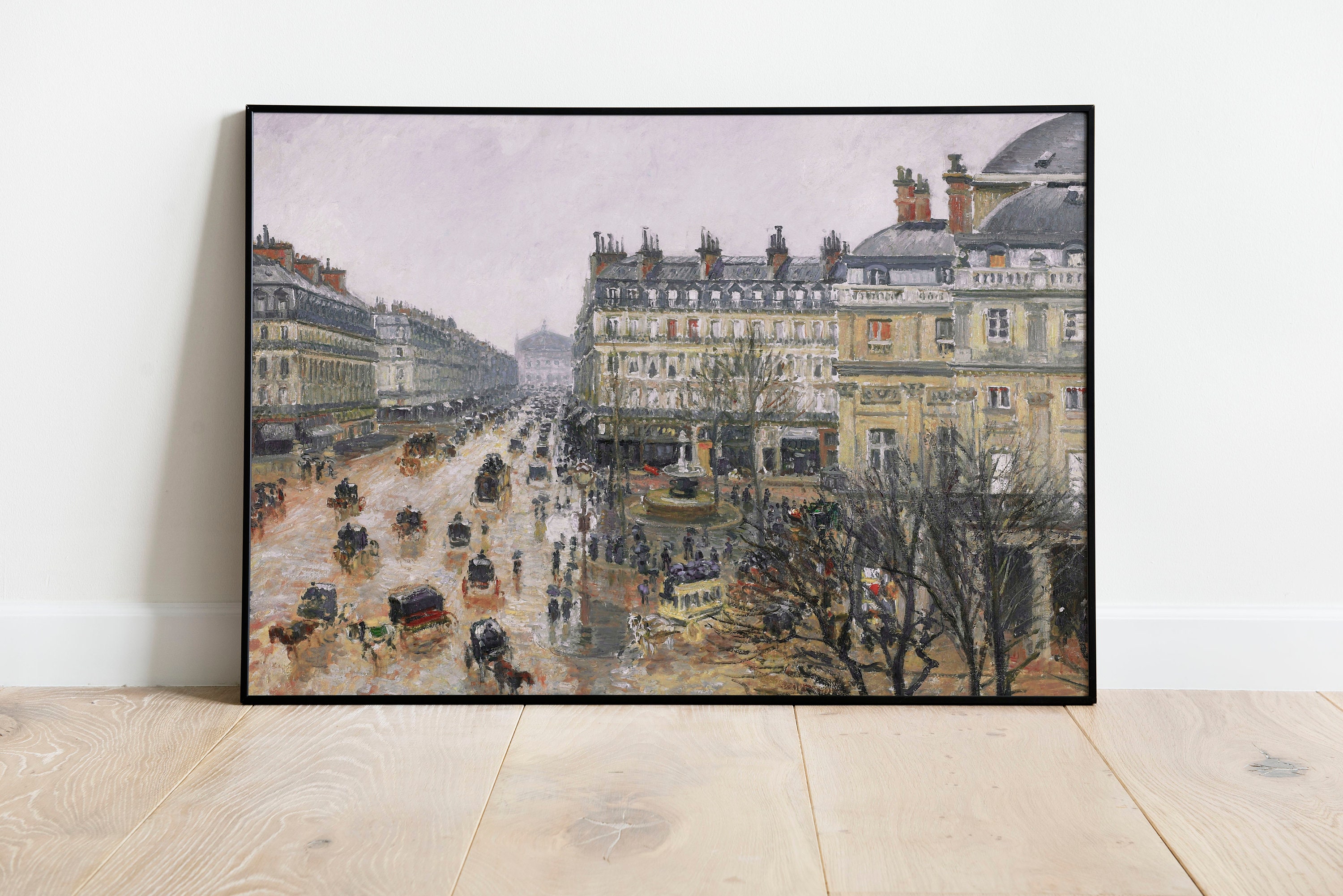 Vintage French Cityscape Painting | Neutral Abstract Wall Art ...