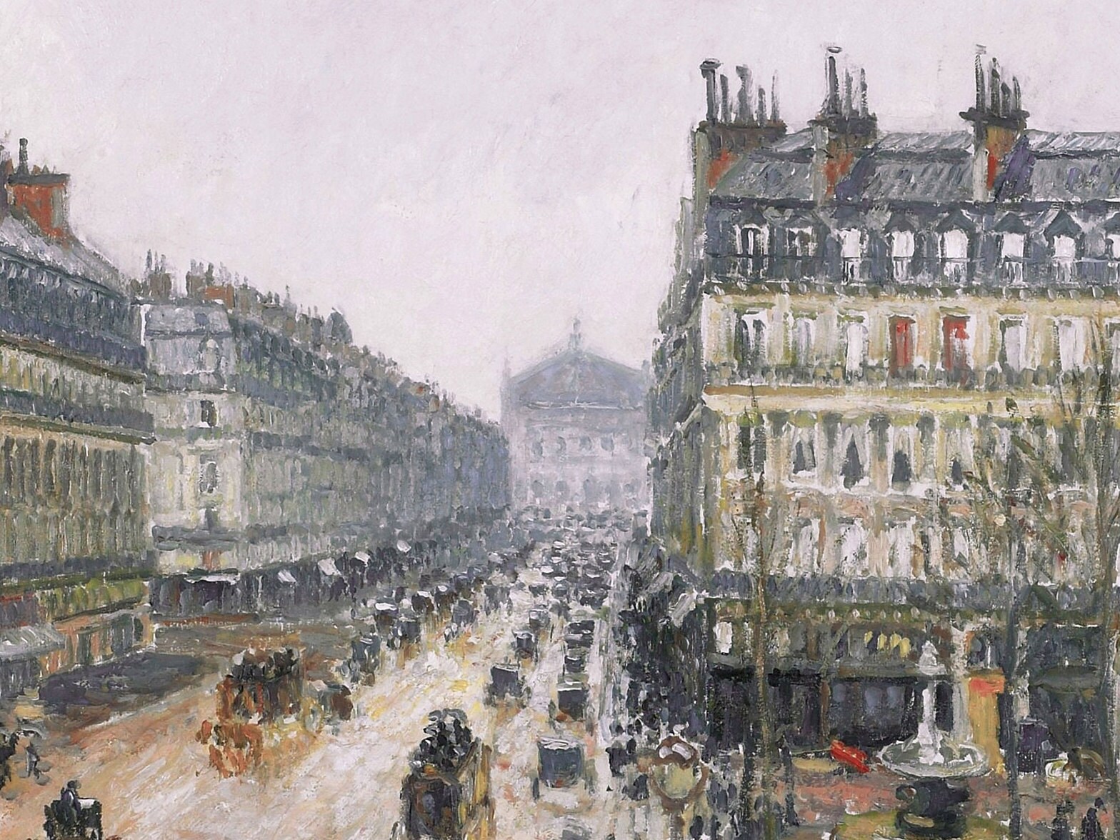 Vintage French Cityscape Painting Neutral Abstract Wall Art PRINTABLE ...