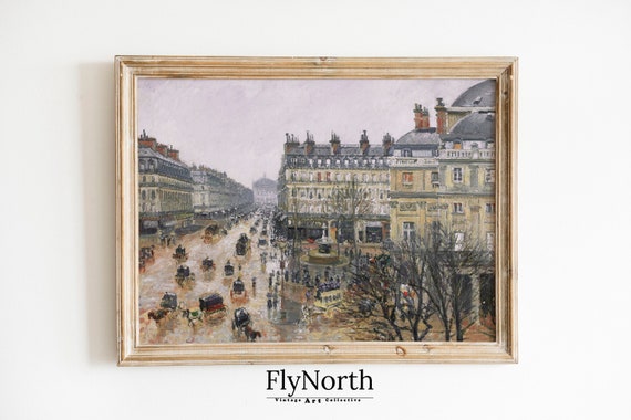 Vintage French Cityscape Painting Neutral Abstract Wall Art - Etsy