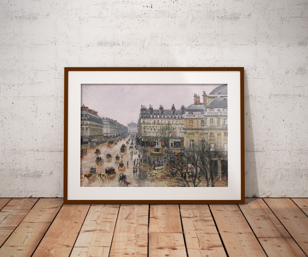 Vintage French Cityscape Painting | Neutral Abstract Wall Art ...