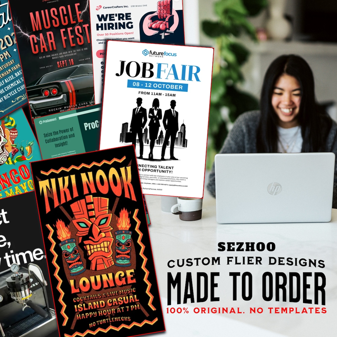 Custom Flyer Design: Single Sided Leaflet (PDF, PNG, JPG) - Etsy