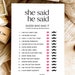 Guess Who Said It Game, Minimalist Bridal Shower Game, Bridal Shower He ...