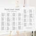 Alphabetical Seating Plan Sign Template, Minimalist Alphabetical ...