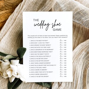 The Wedding Shoe Game, Printable Wedding Shoe Game, Bridal Shower Shoe ...