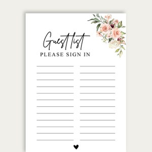 Guest List - Etsy