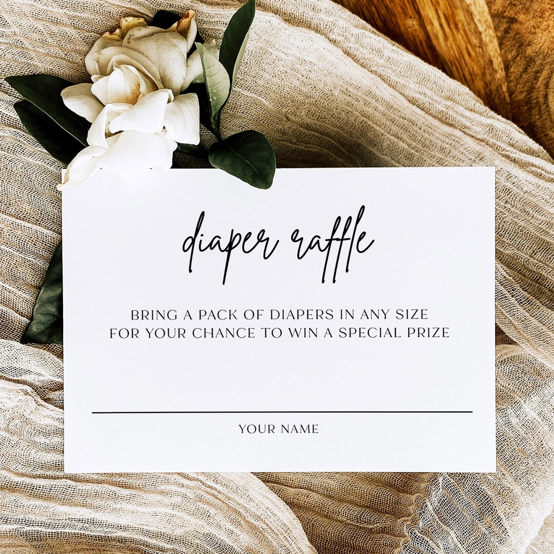 Editable Diaper Raffle Ticket Baby Shower Games Diaper - Etsy