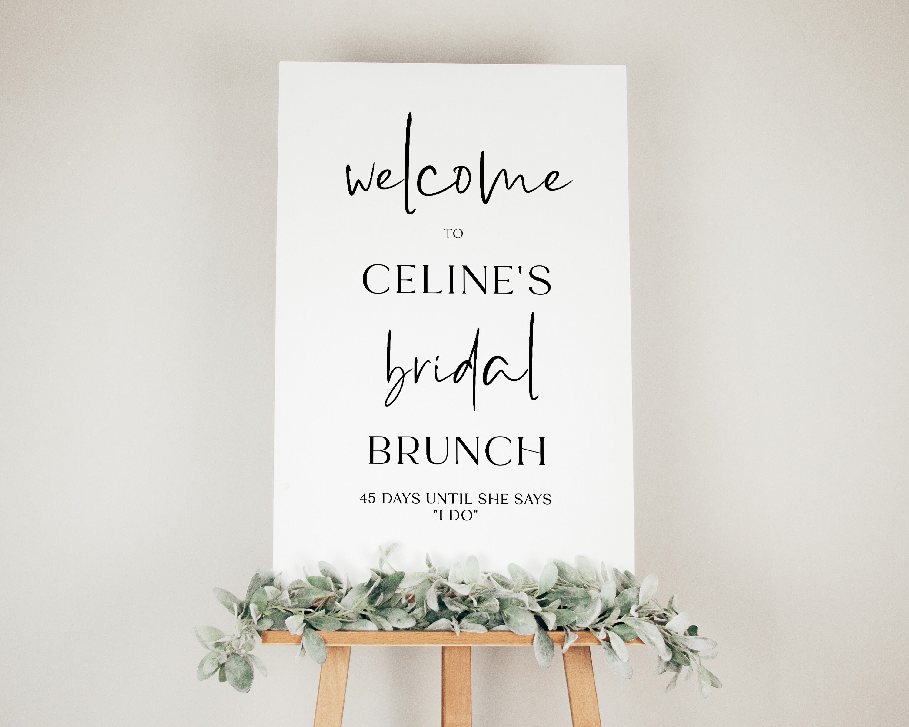 Printable Bridal Brunch Welcome Sign, Elegant Bridal Shower Welcome ...