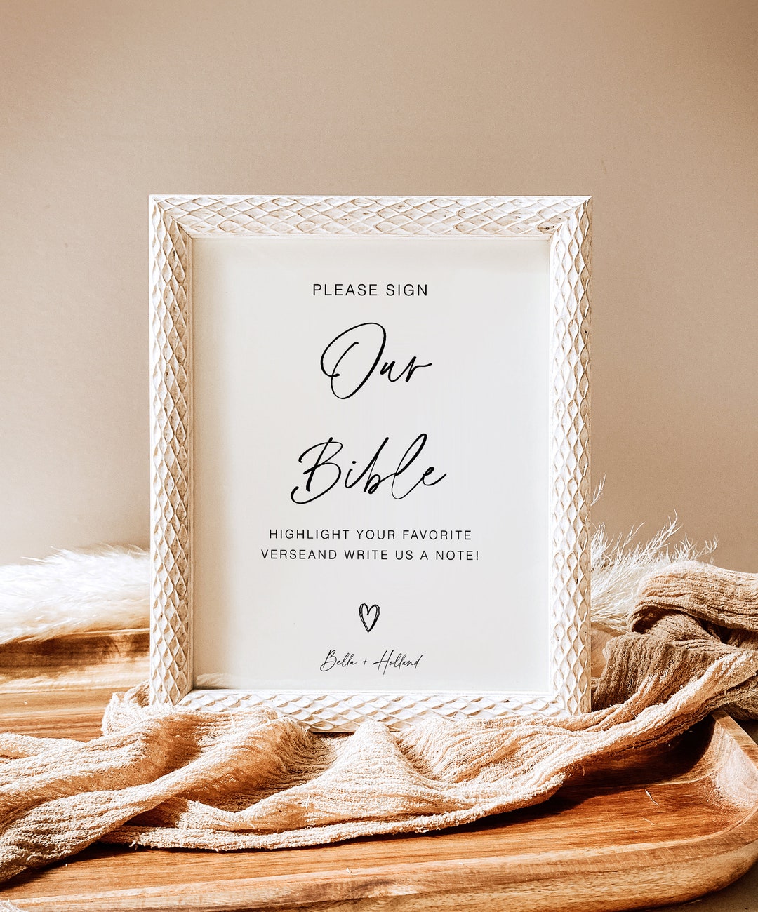 Please Sign Our Bible Guestbook Sign, Modern Please Sign Our Bible ...