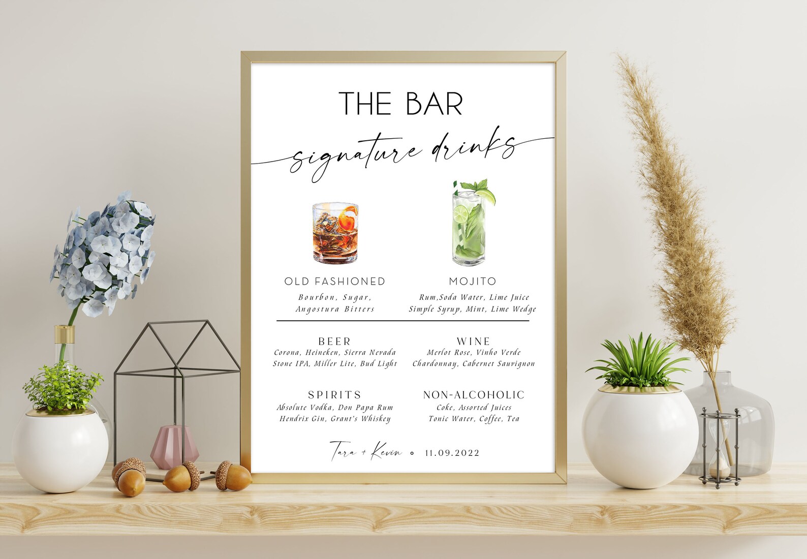 Signature Drink Sign Template Signature Cocktail Sign - Etsy