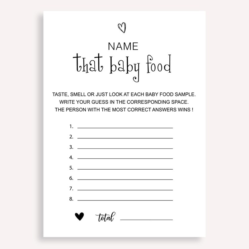 Name That Baby Food - Etsy