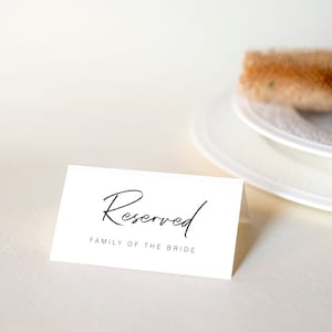 Reserved Signs Template, Printable Minimalist Wedding Reserved Signs ...