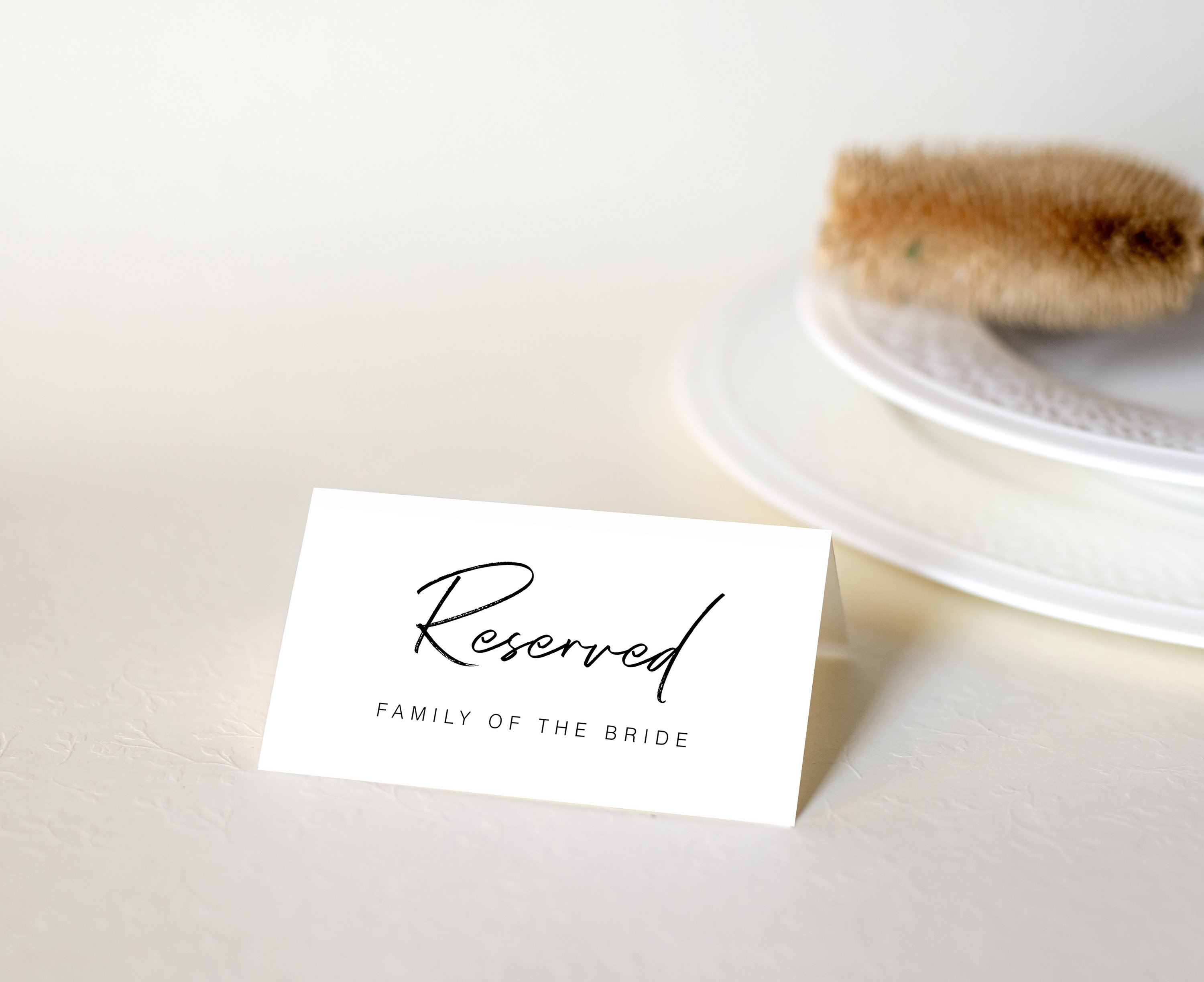 Reserved Signs Template, Printable Minimalist Wedding Reserved Signs ...