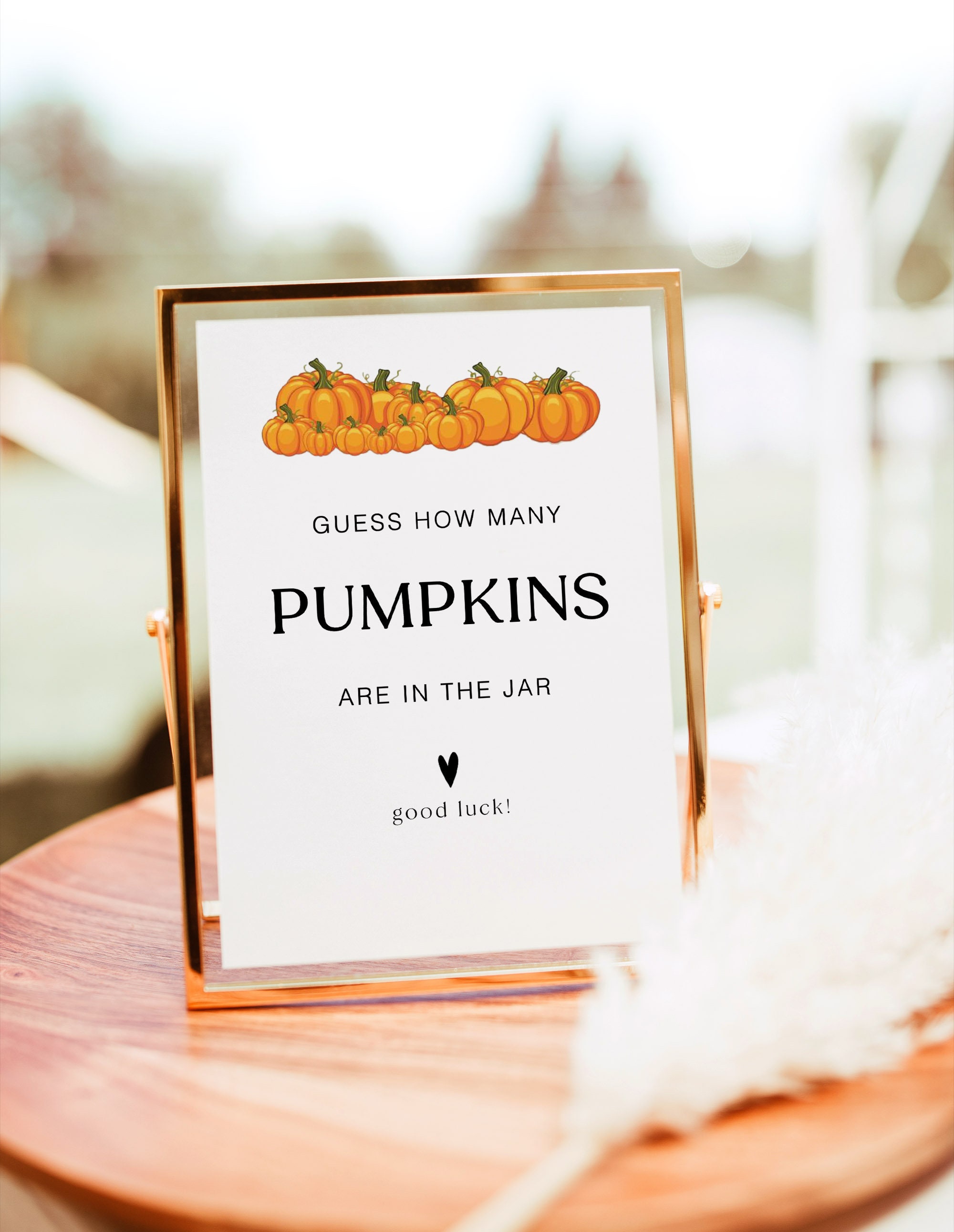 Editable Guess How Many Pumpkins Sign, How Many Pumpkin Game Template ...