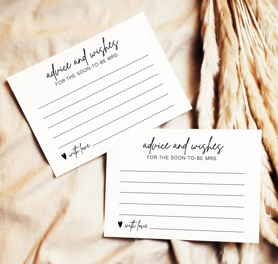 Bridal Shower Advice and Wishes, Advice for the Bride and Groom ...