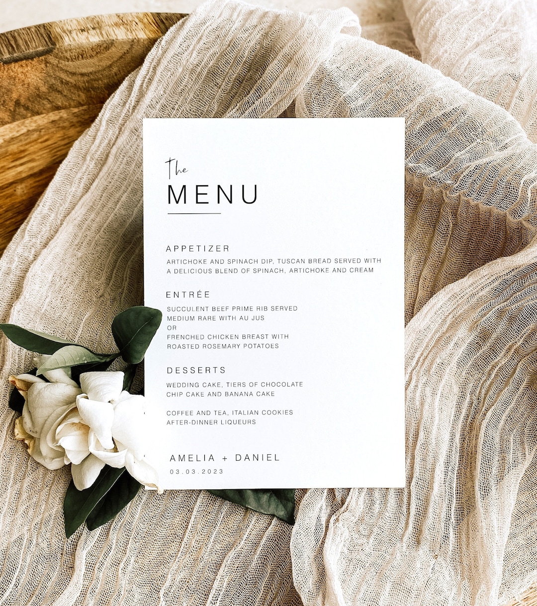 Reception Printable Dinner Menu Template, Modern Wedding Menu, Editable ...