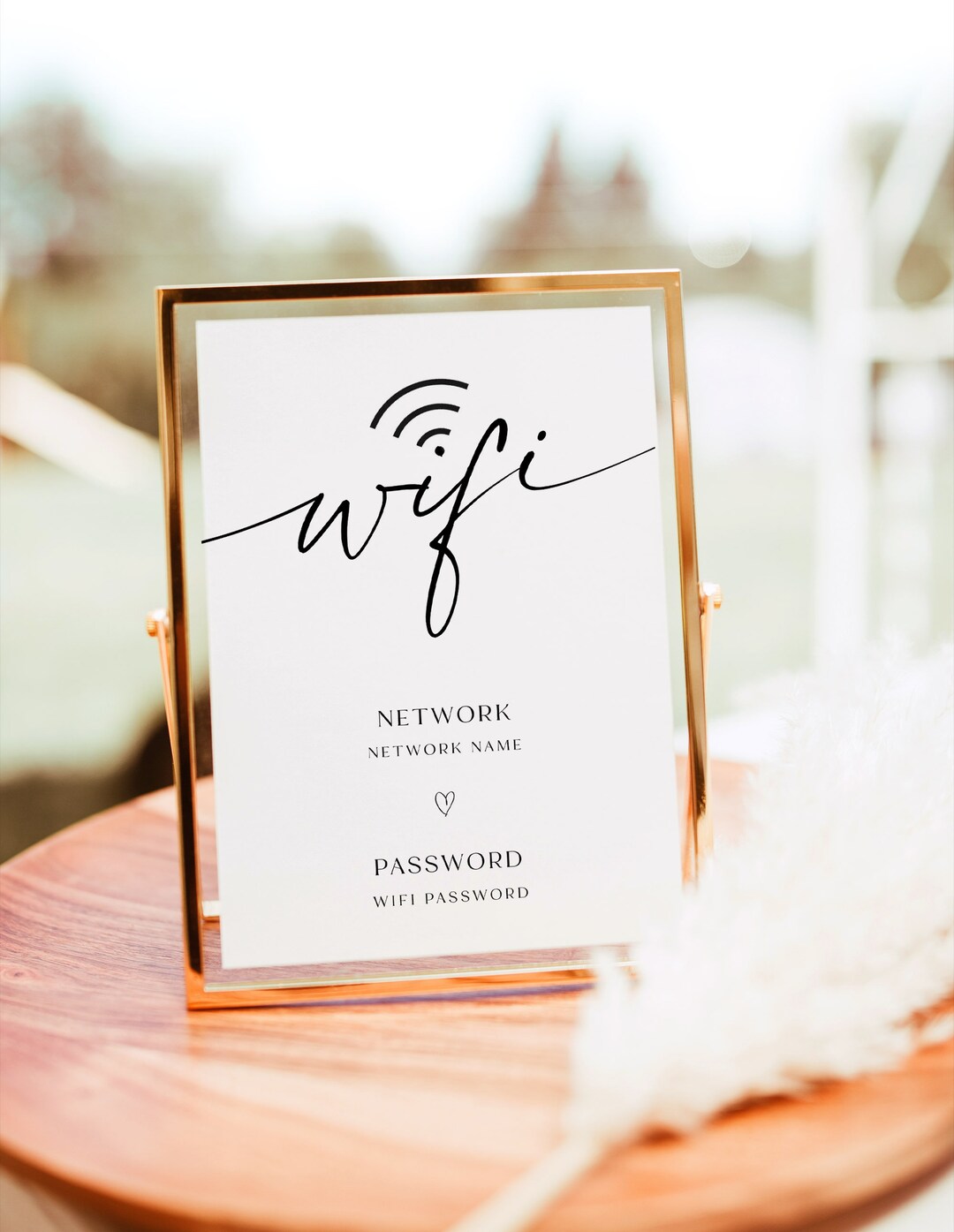 Wifi Sign Template, Wifi QR Code Sign, Wifi Password Sign, Editable ...