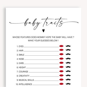 Gender Neutral Shower, Baby Traits, Guess the Baby Features, Instant ...