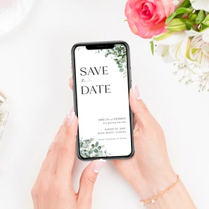 Modern Text Message Save Our Date, Smartphone Save Our Date Card ...