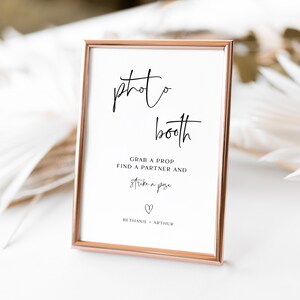 Photo Booth Signage, Photo Booth Sign, Minimalist Photobooth Sign ...