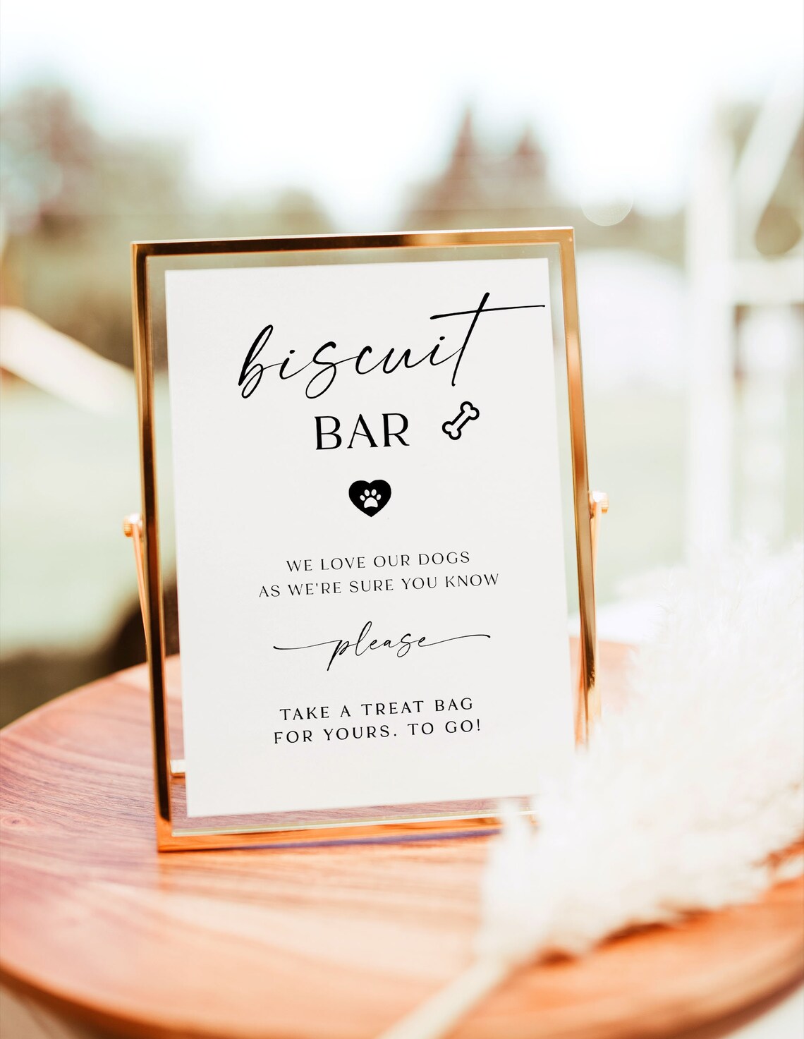 Wedding Biscuit Bar Sign, Dog Treat Sign for Wedding, Wedding Dog ...