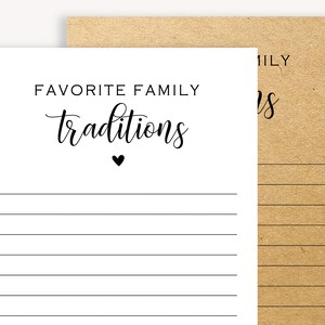 Family Traditions Sign and Card, Share A Memory Game, Childhood Memory ...