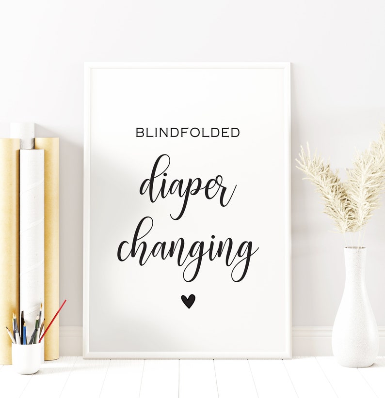 Blindfolded Diaper Changing Baby Shower Game Baby Shower - Etsy