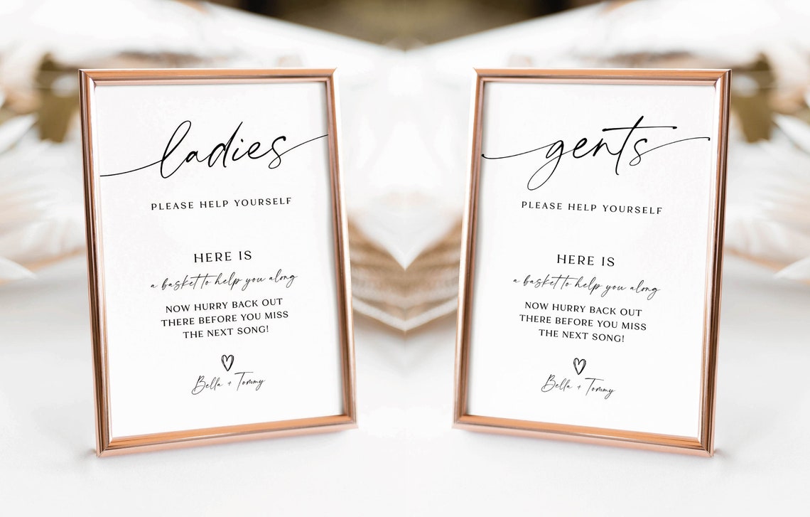 Editable Wedding Restroom Sign Wedding Toilet Signwedding - Etsy