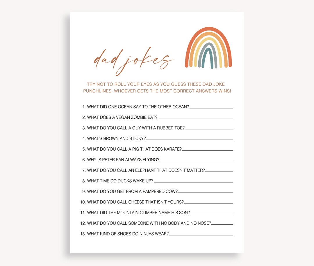 Funny Jokes and Riddles Game, Fun Baby Shower Riddle Trivia Game ...