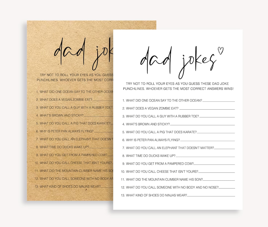 Funny Jokes and Riddles Game, Fun Baby Shower Riddle Trivia Game ...