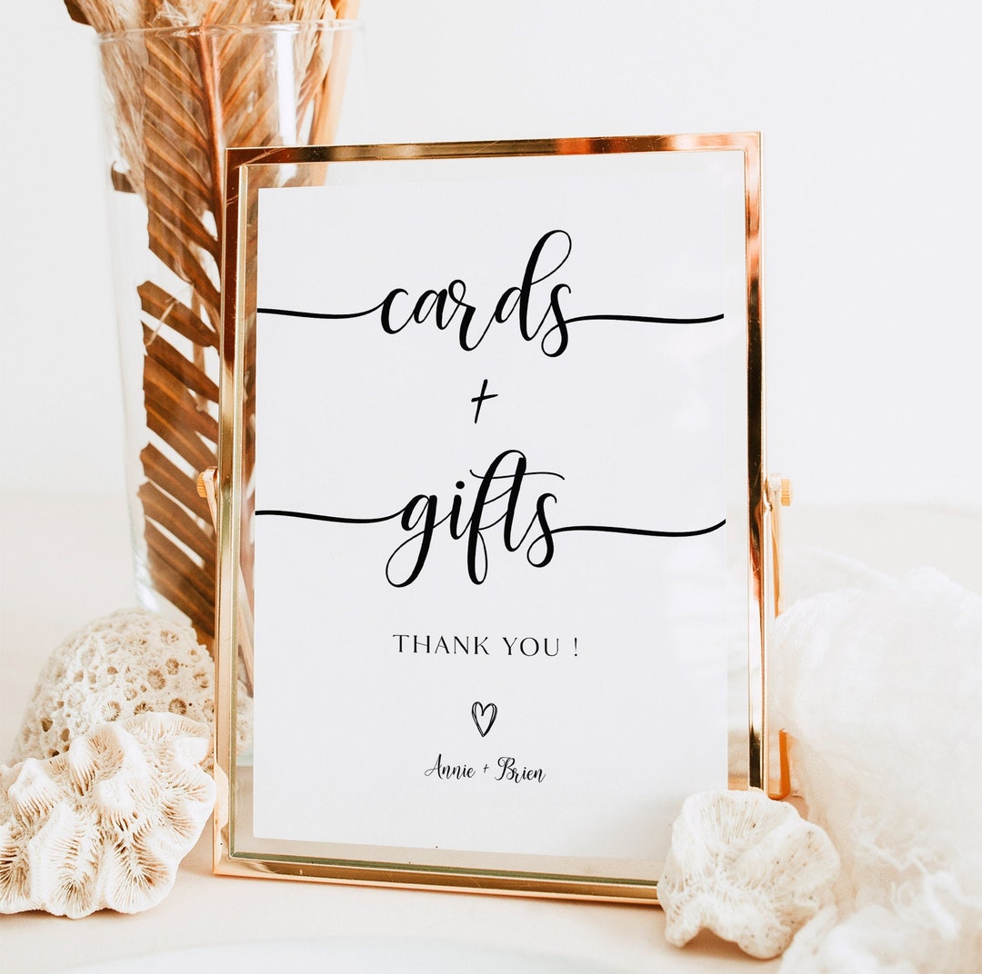 Printable Wedding Sign Templates, Wedding Gift Table Sign, Reception ...