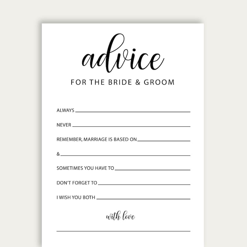 Advice for the Bride - Etsy
