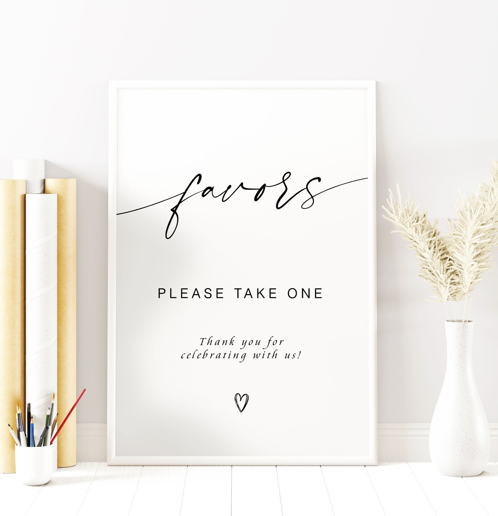 Modern Thank Guests Table Top Sign Editable Wedding Favors - Etsy