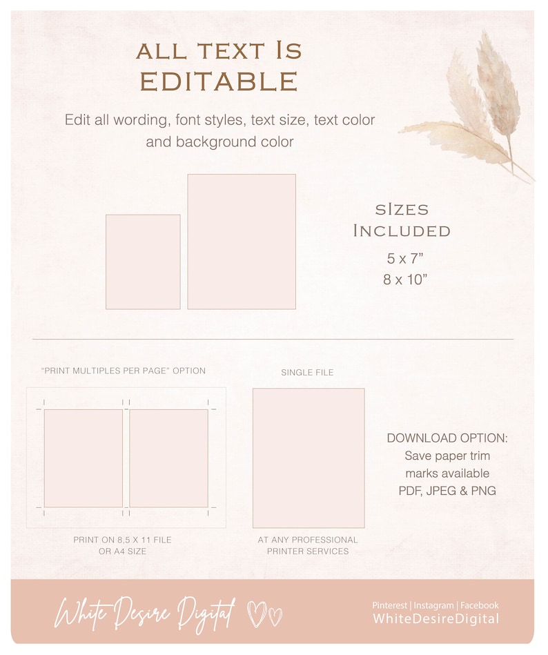 Printable Baby Shower Sign Templates Baby Shower Gift Table - Etsy