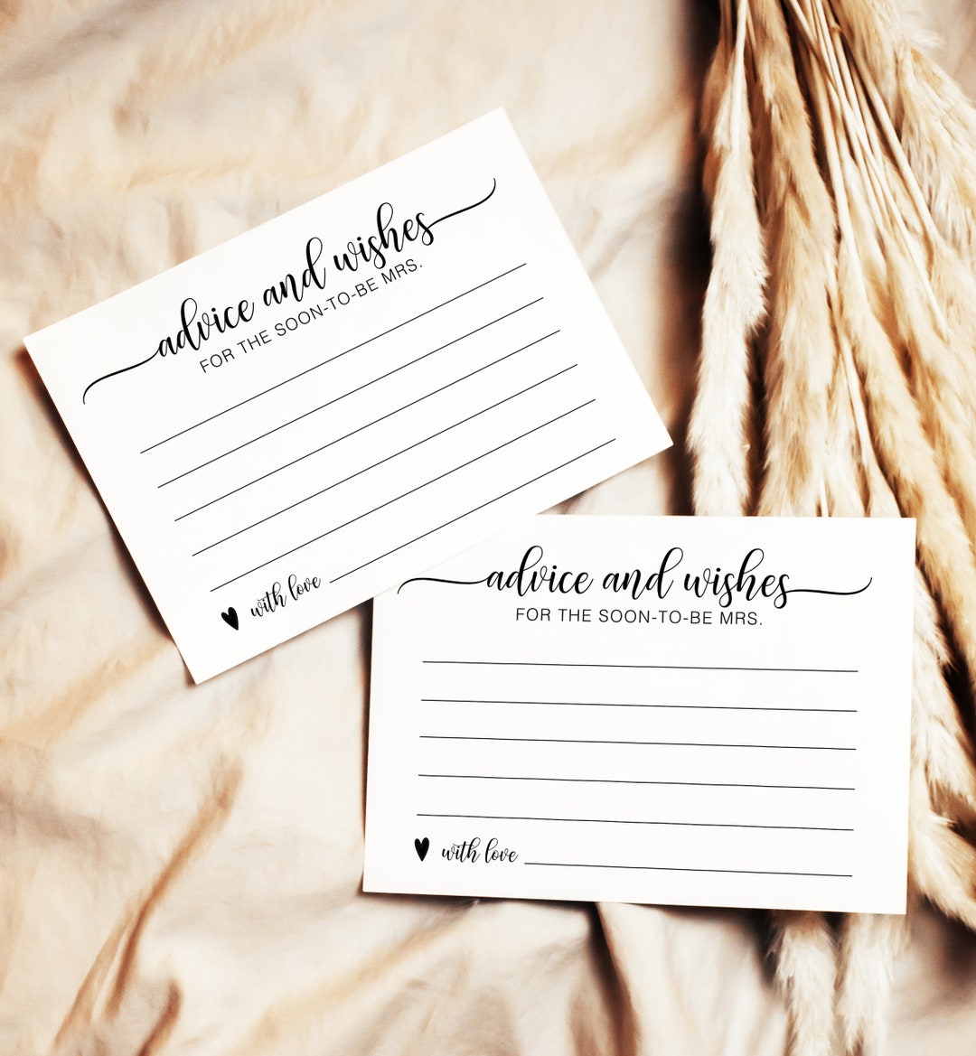 Advice for the Bride and Groom Wedding Advice for the Bride - Etsy