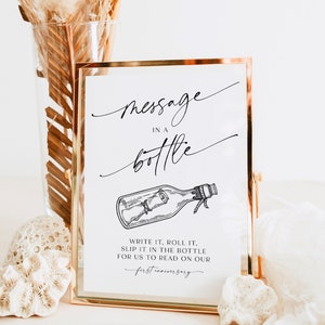Printable Message in A Bottle Template Message in A Bottle - Etsy