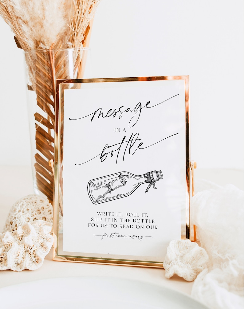 Printable Message in A Bottle Template Message in A Bottle - Etsy