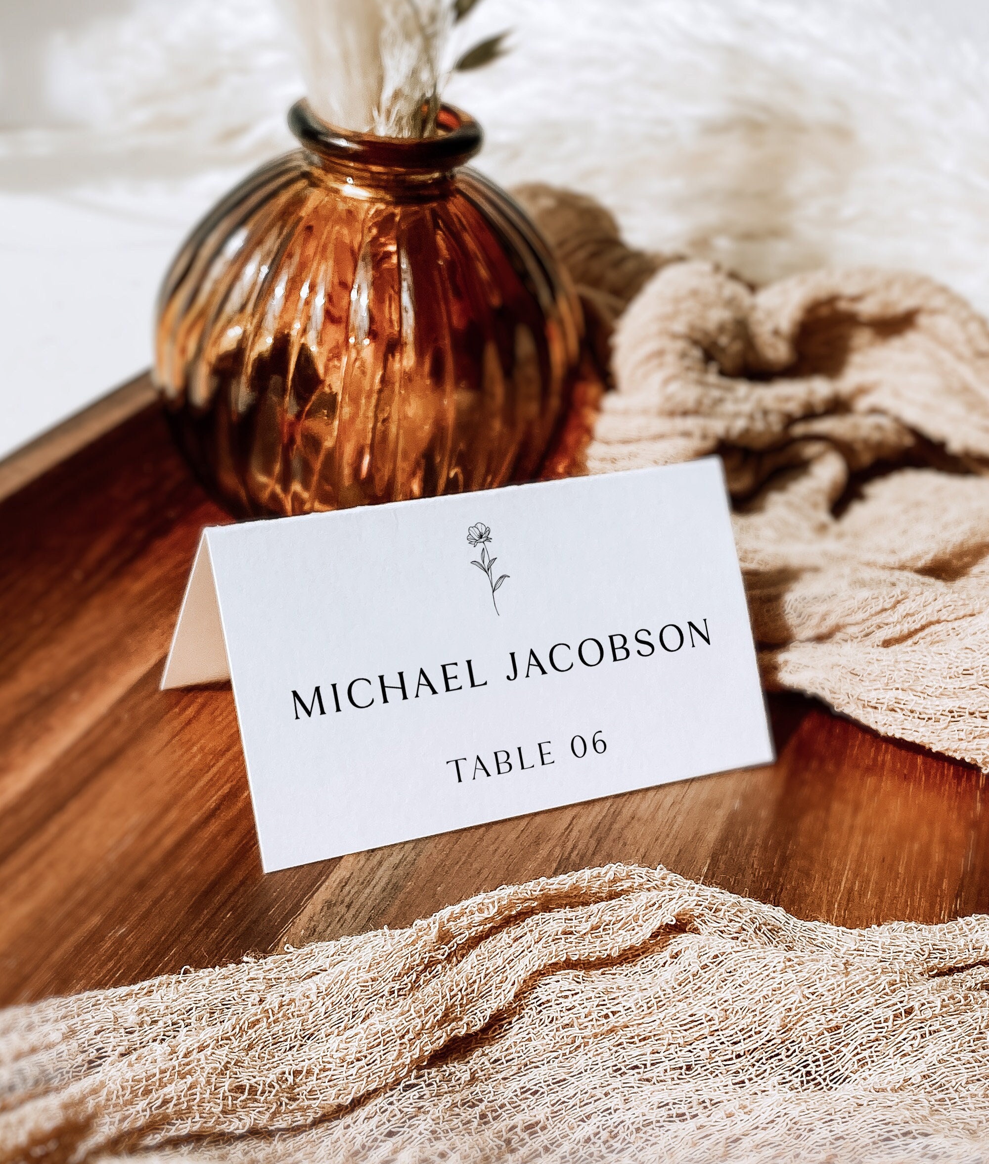 Tarjetas Con Nombres Para Mesas Campestres