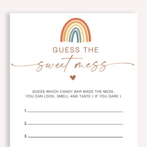 Guess the Sweet Mess Baby Shower Game, Best Guess the Sweet Mess Baby ...
