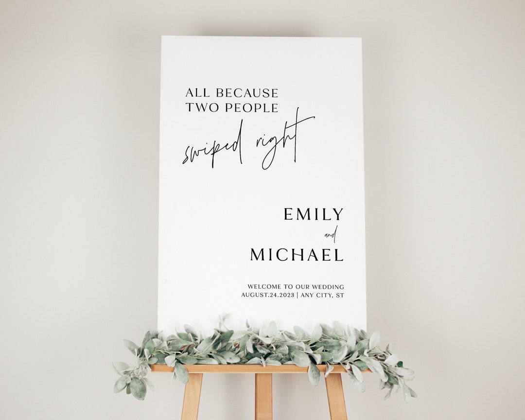 Modern Welcome Poster Sign, Minimalist Wedding Welcome Poster, All ...