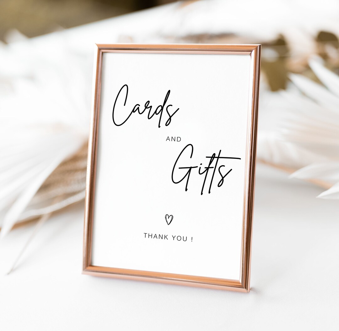 Baby Shower Gift Table Sign Template Cards and Gift Sign - Etsy