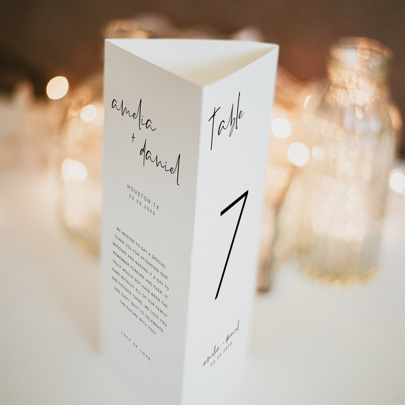 Wedding Table Number - Etsy