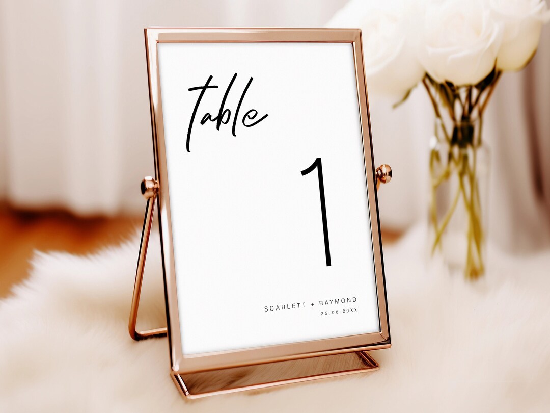 Table Numbers, Printable Table Numbers, Simple Table Numbers ...