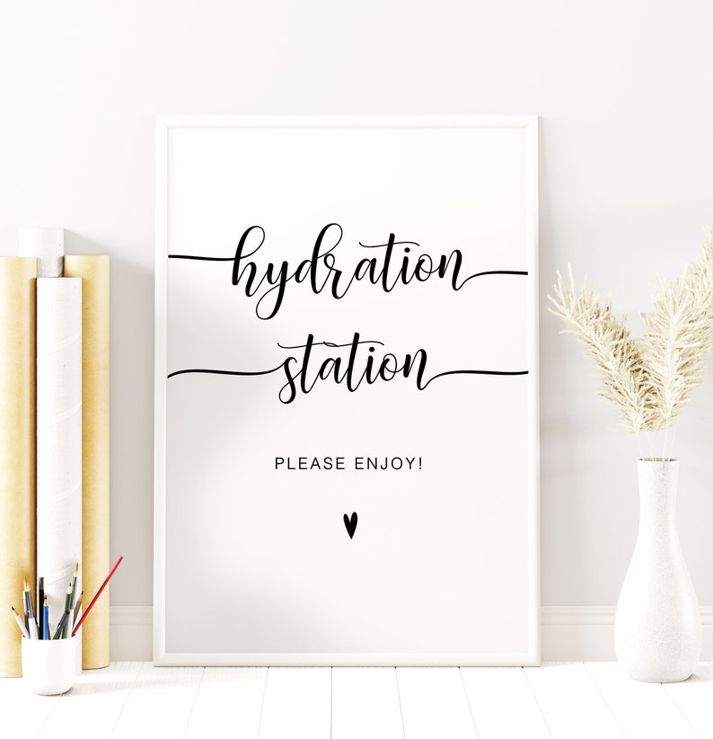 Water Hydration Station Sign Baby Shower Hydration Sign Baby - Etsy